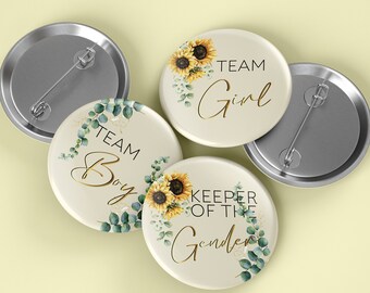 Team Boy Girl Buttons - Etsy
