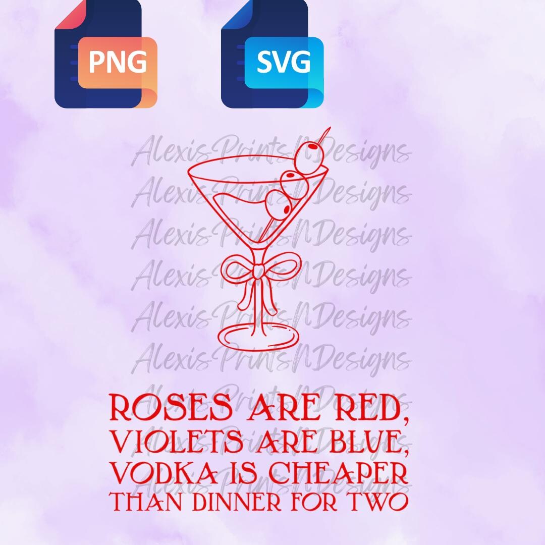 Funny Valentine's Day Vodka Quote Digital Download - SVG & PNG - Etsy