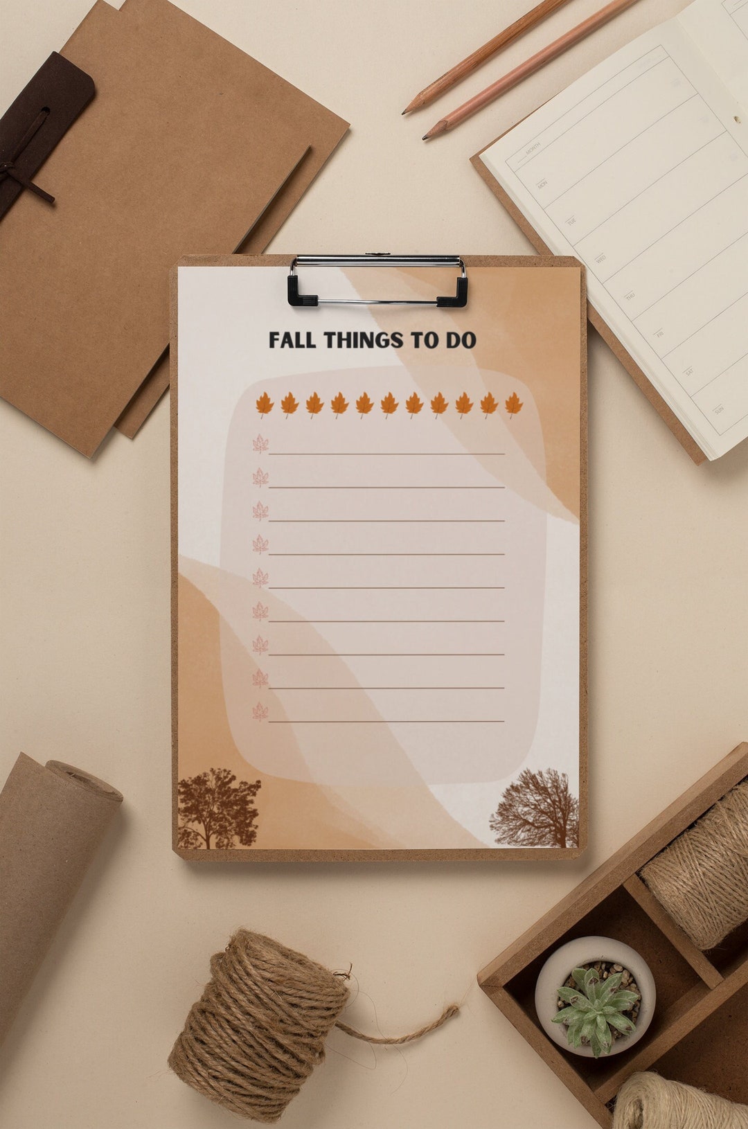 Fall List Printable | Things to Do | Planner | Digital Download ...