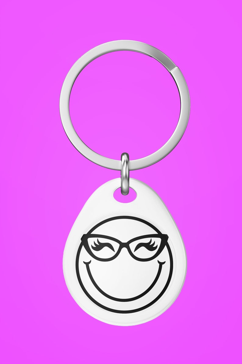 Smiley Face With Glasses & Eyelashes – Cute Girly Smiley Clipart in PNG ...