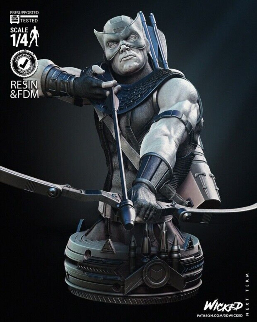 Hawkeye Bust Comic Version Resin Scale Model Kit Unpainted 3d Print - Etsy