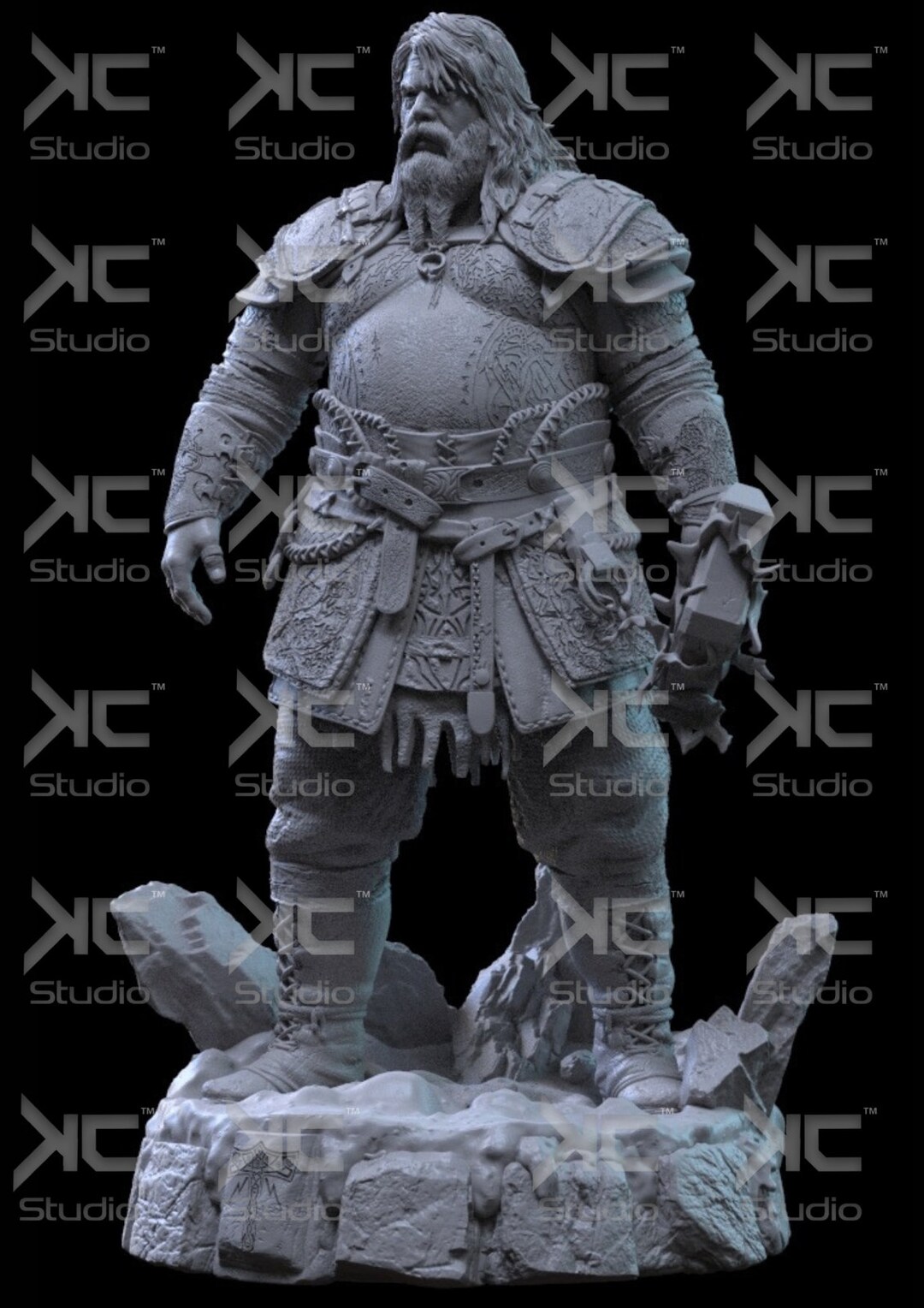 Thor God of War Ragnarok Resin Scale Model Kit Unpainted 3d Print - Etsy