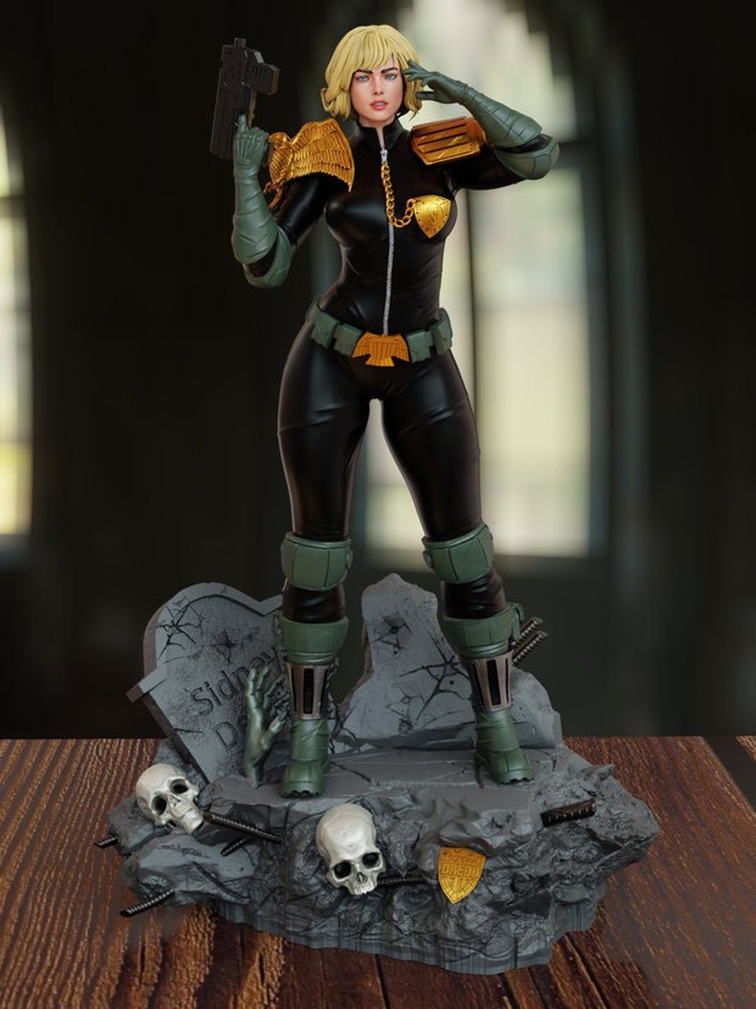 Judge Anderson Dredd Resin Scale Model Kit Unpainted 3d Print - Etsy
