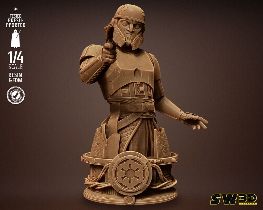 Captain Enoch Bust Resin Scale Model Kit Unpainted 3d Print - Etsy