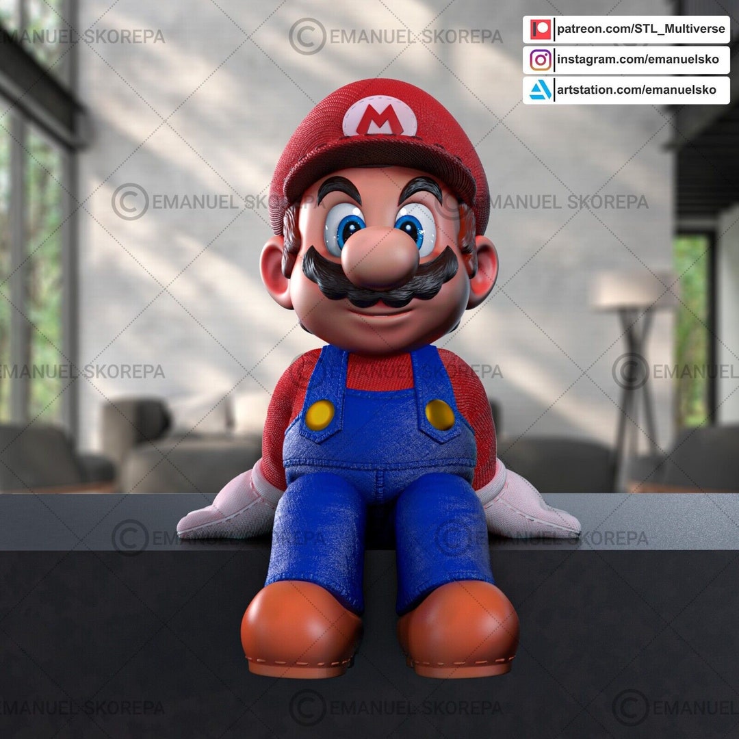Mario Sitting on Edge No Base Resin Scale Model Kit Unpainted 3d Print ...