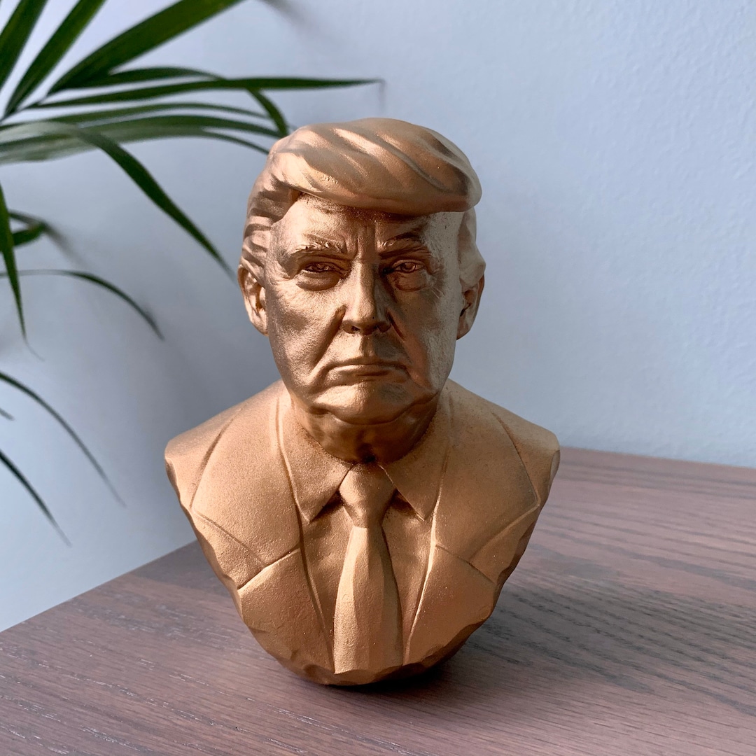 President Donald Trump Gold Portrait Bust 5.5 Inch Statue Unique ...