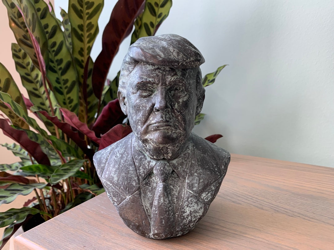 Donald Trump Statuary Bust 7.5 With Tiffany Green Bronze Patina Finish ...