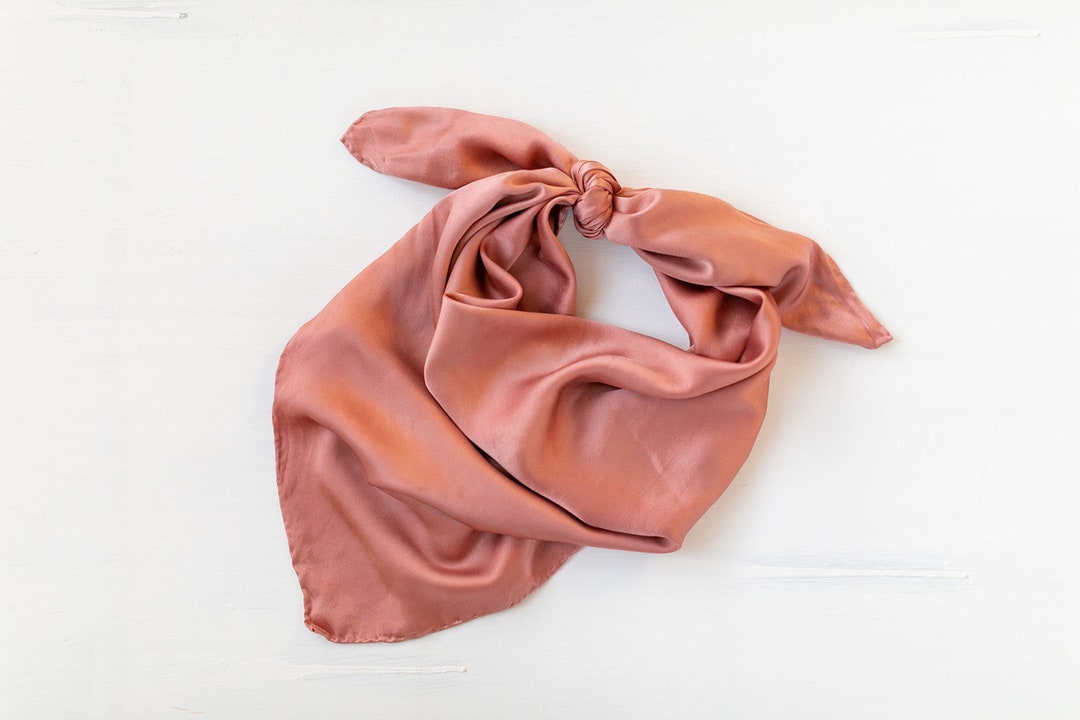 Terra-cotta Silk Scarf Silk Scarfs Hand Dyed Scarves Head - Etsy
