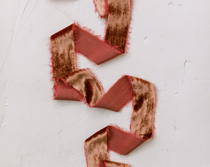 Terracotta Silk Velvet Ribbon - Etsy