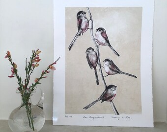 Long Tailed Tits - Etsy