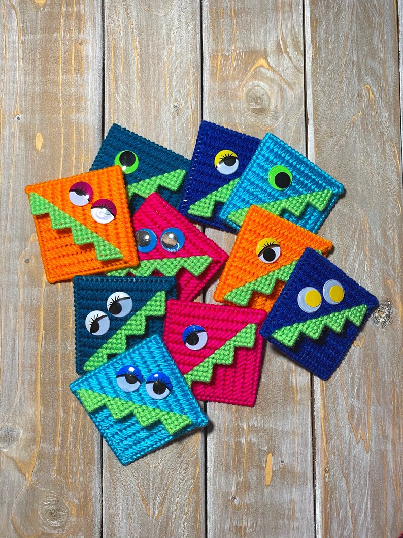Monster Plastic Canvas Bookmarks - Etsy