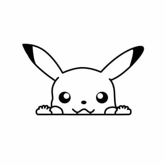 Pikachu Peeking Car Decal - Etsy Ireland
