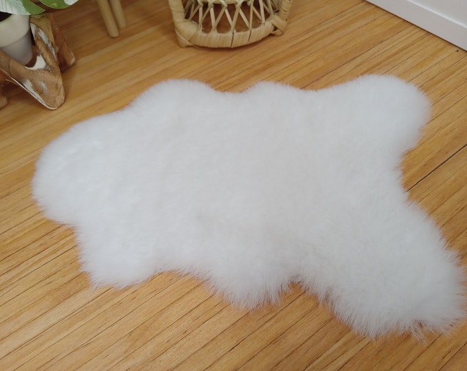 1:6 Scale Faux Fur Rug/throw, Boho Decor Playscale Doll House Decor ...