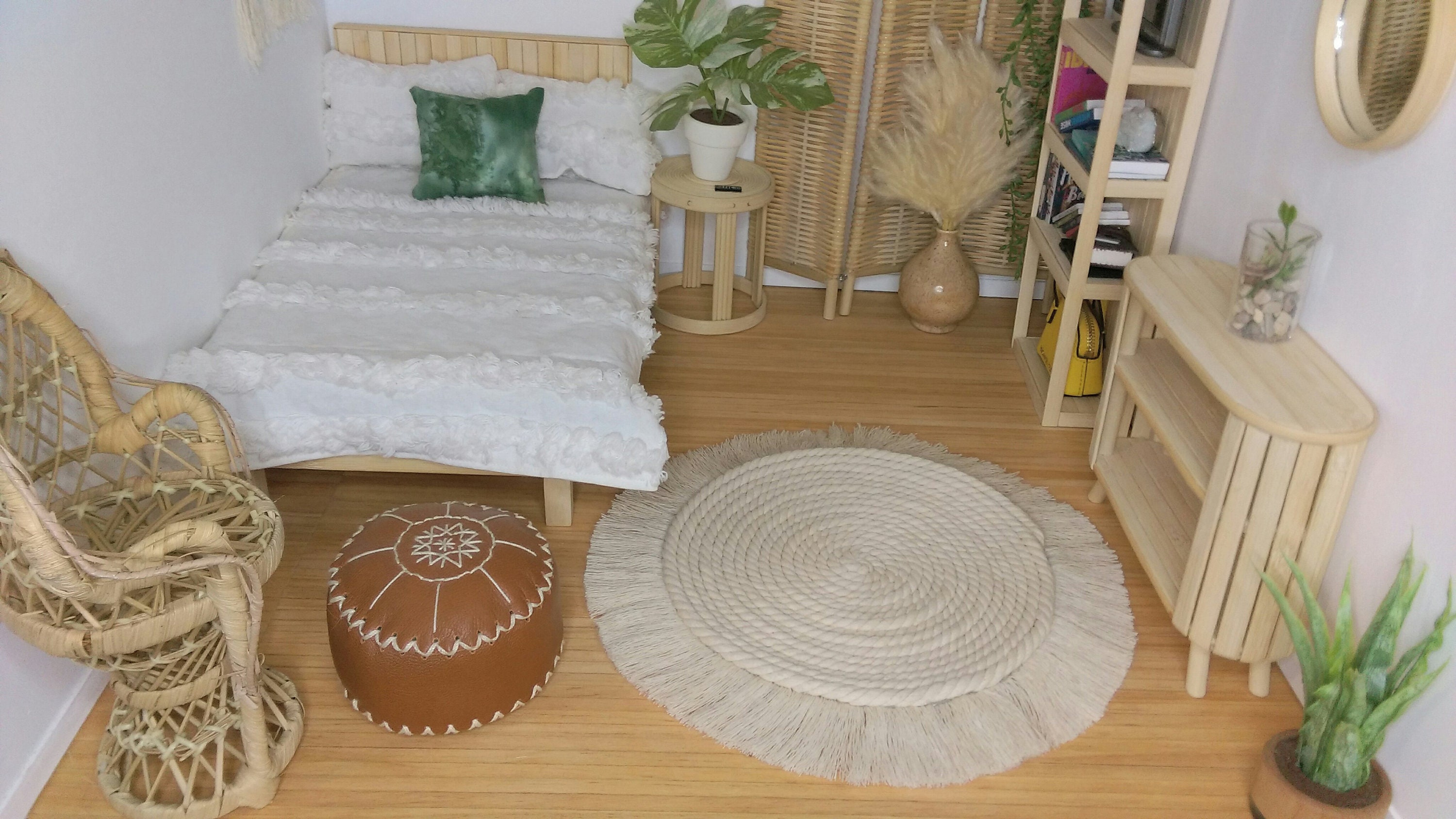 1:6 Scale Round Fringe Rug for Fashion Dolls Doll House Rug - Etsy