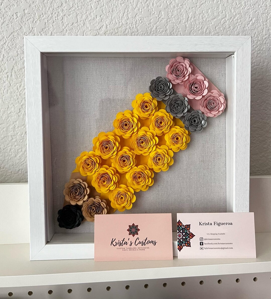 Custom Teacher Name Shadow Box Frame With Pencil - Etsy