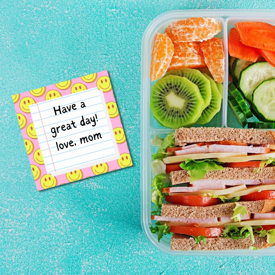 30 Lunch Box Notes – Printable Blank Cute Girly Designs | Handwritten ...