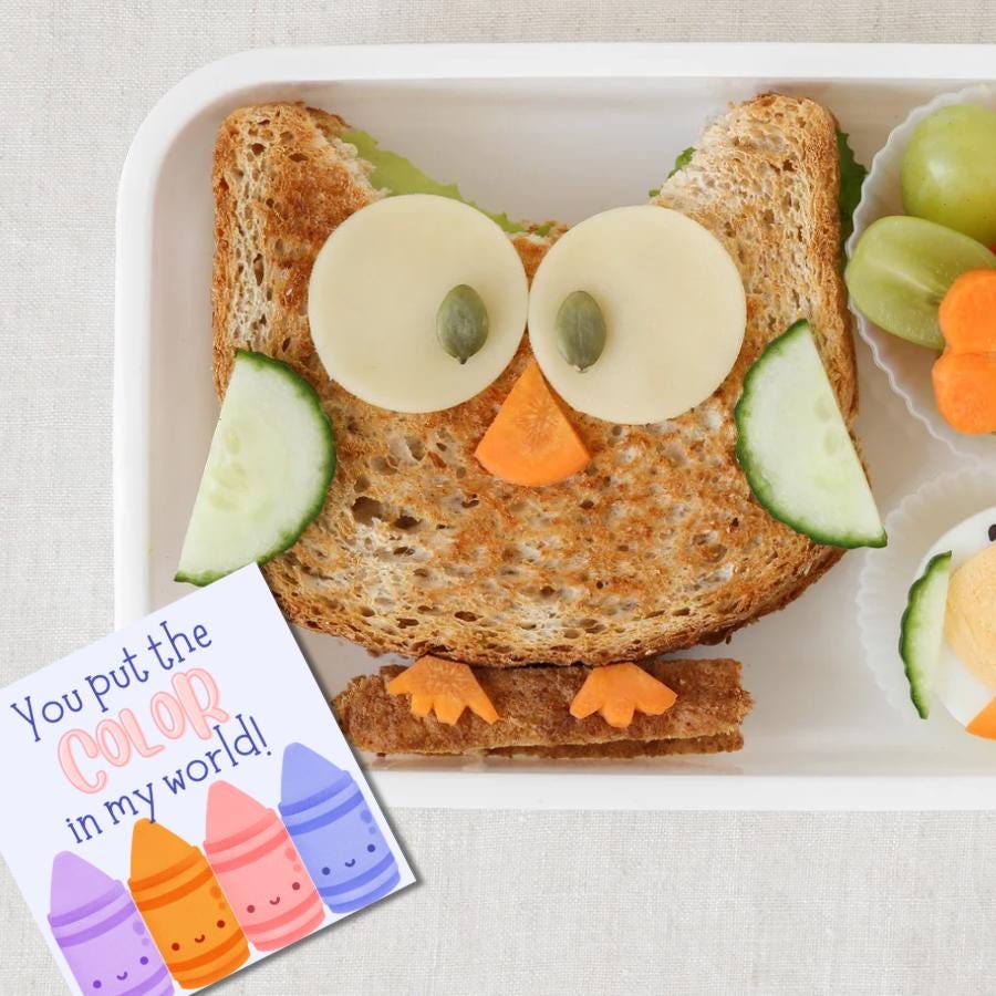 30 Lunch Notes for Girls – Printable - Cute Animal & Food Puns ...