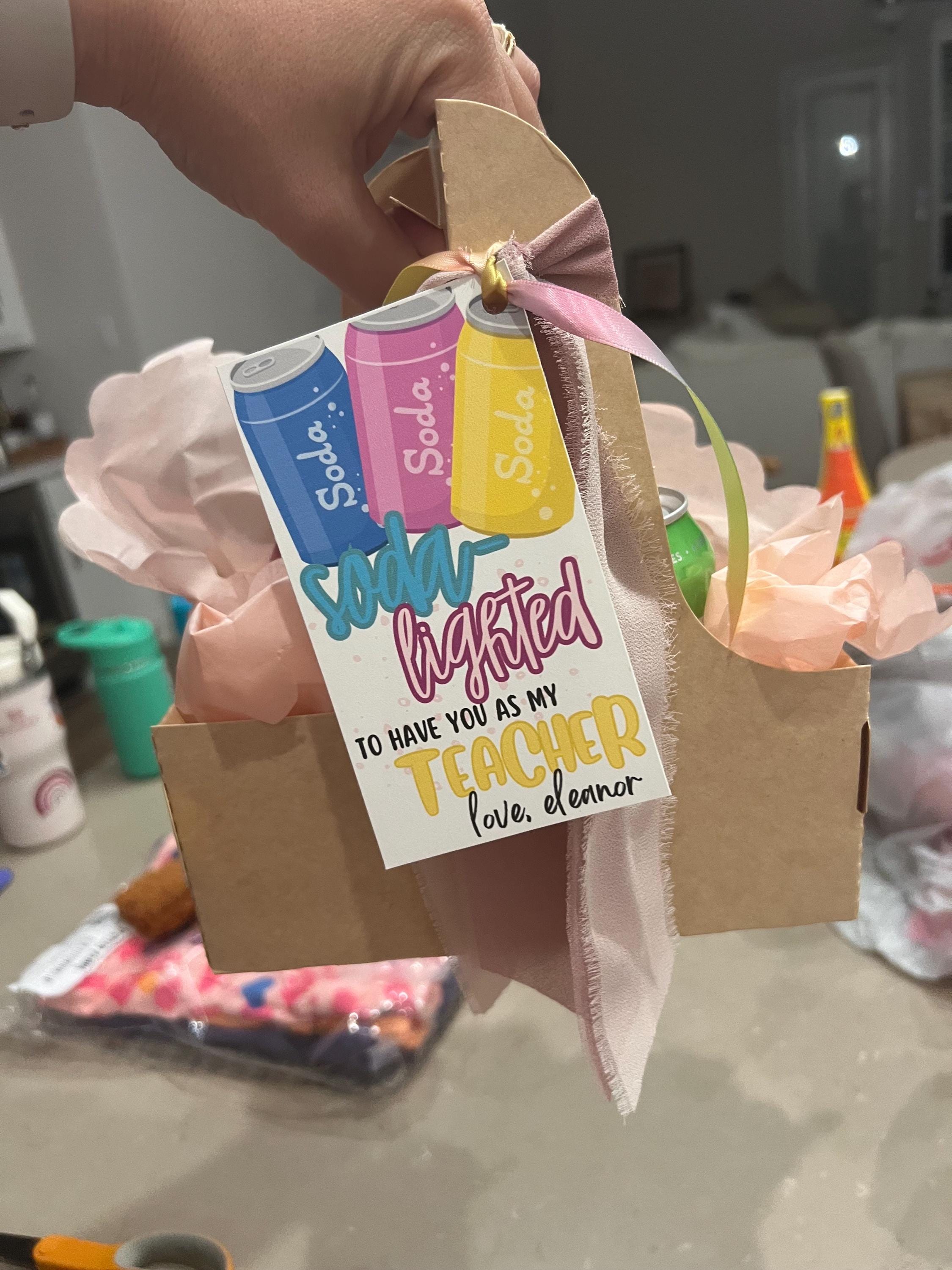 Soda-lighted Teacher Gift Tag | Printable End of Year Tag | Teacher ...