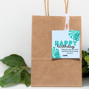 Gummy Bear Birthday Gift Tags: Printable Candy Party Favors (PDF ...