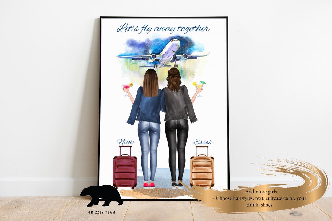 Travel Gift Idea, Travel Friends, Best Friends Travel Gift, Travel ...