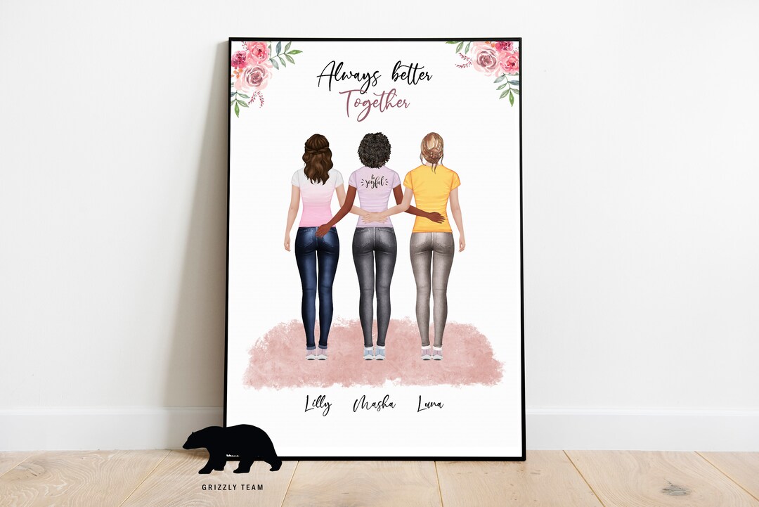 Friends Forever | Friendship Print | BFF | Personalized Gift for Best ...
