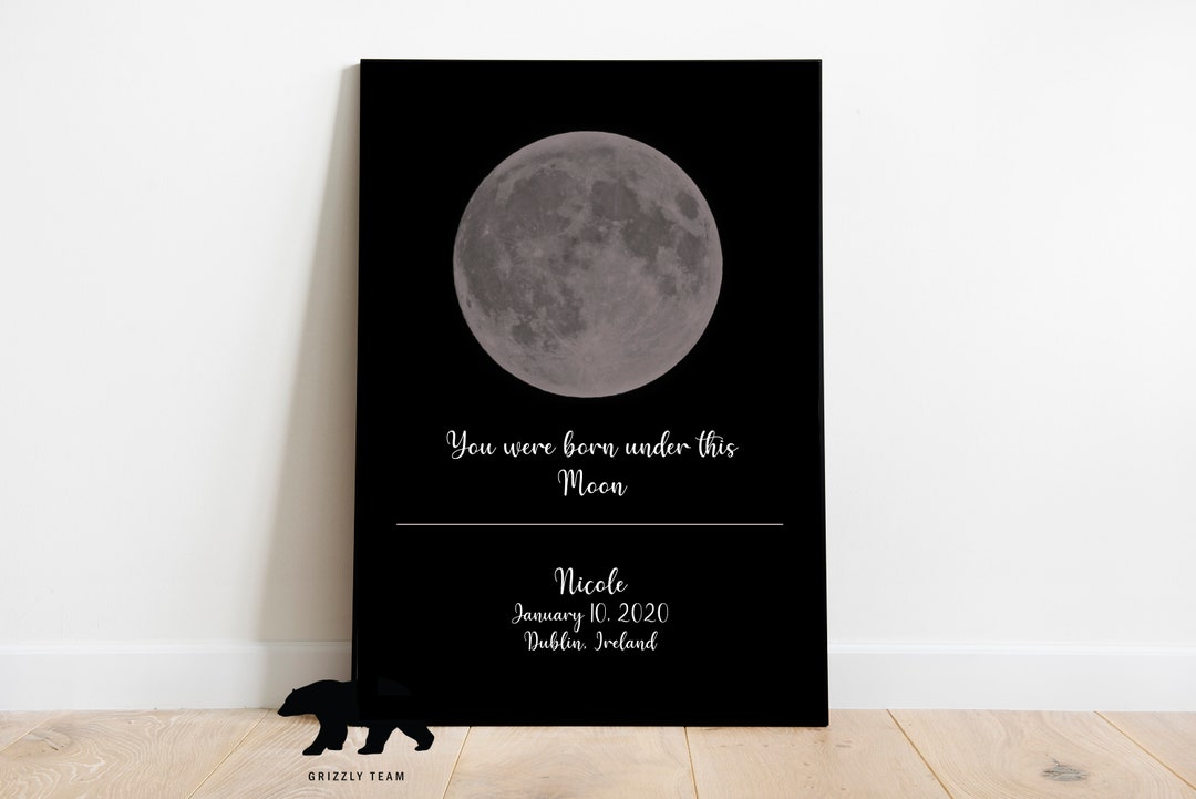 Moon Phase | Custom Moon Phase Poster | Moon Phase Print | Wedding Gift ...