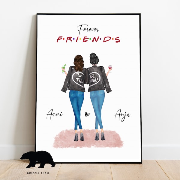 Best Friends Poster - Etsy