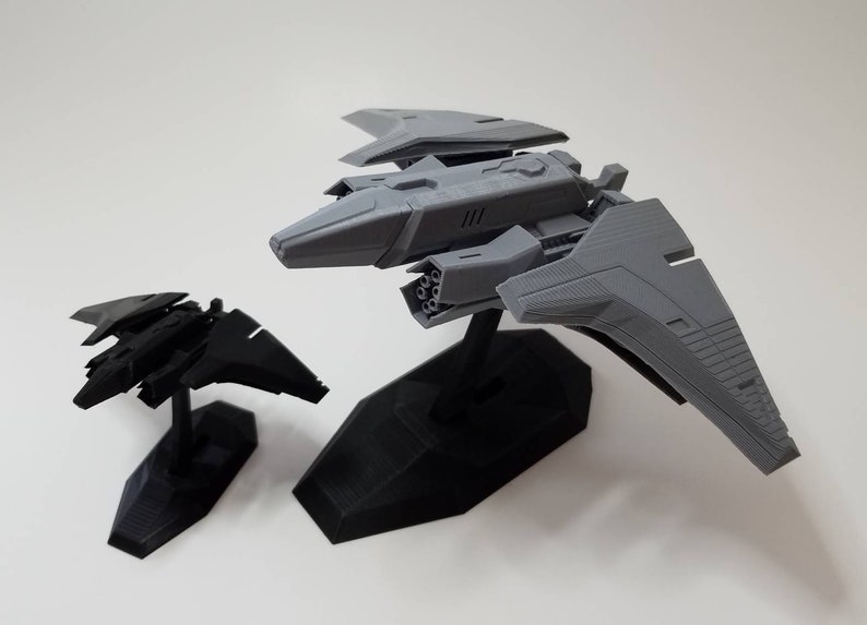 Miniature Spaceship Model 3D Printed Sci-fi Large Figure - Etsy