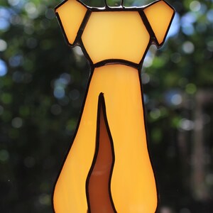 Small Stained-glass Dog Yellow Lab - Etsy