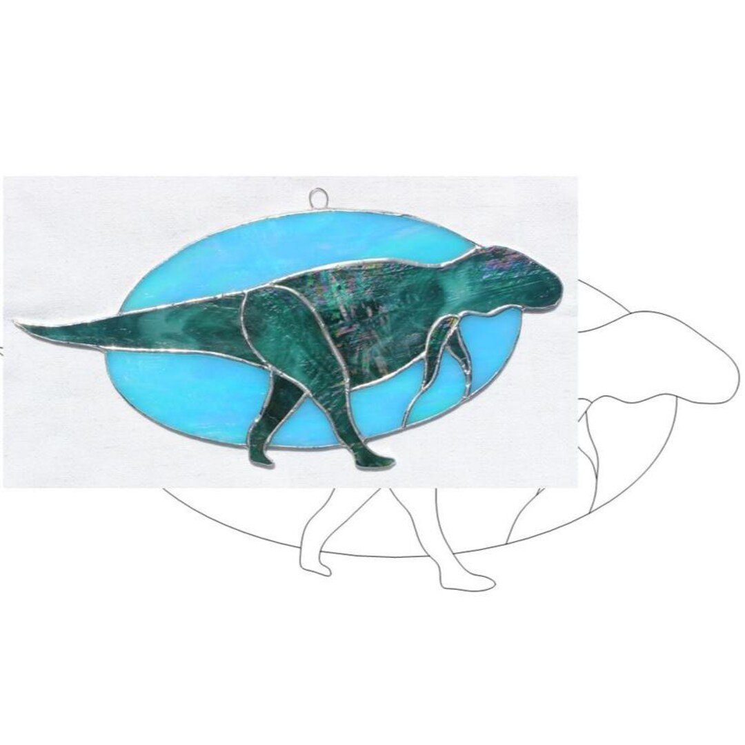 Pattern — Stained Glass T Rex Dinosaur Digital Download - Etsy