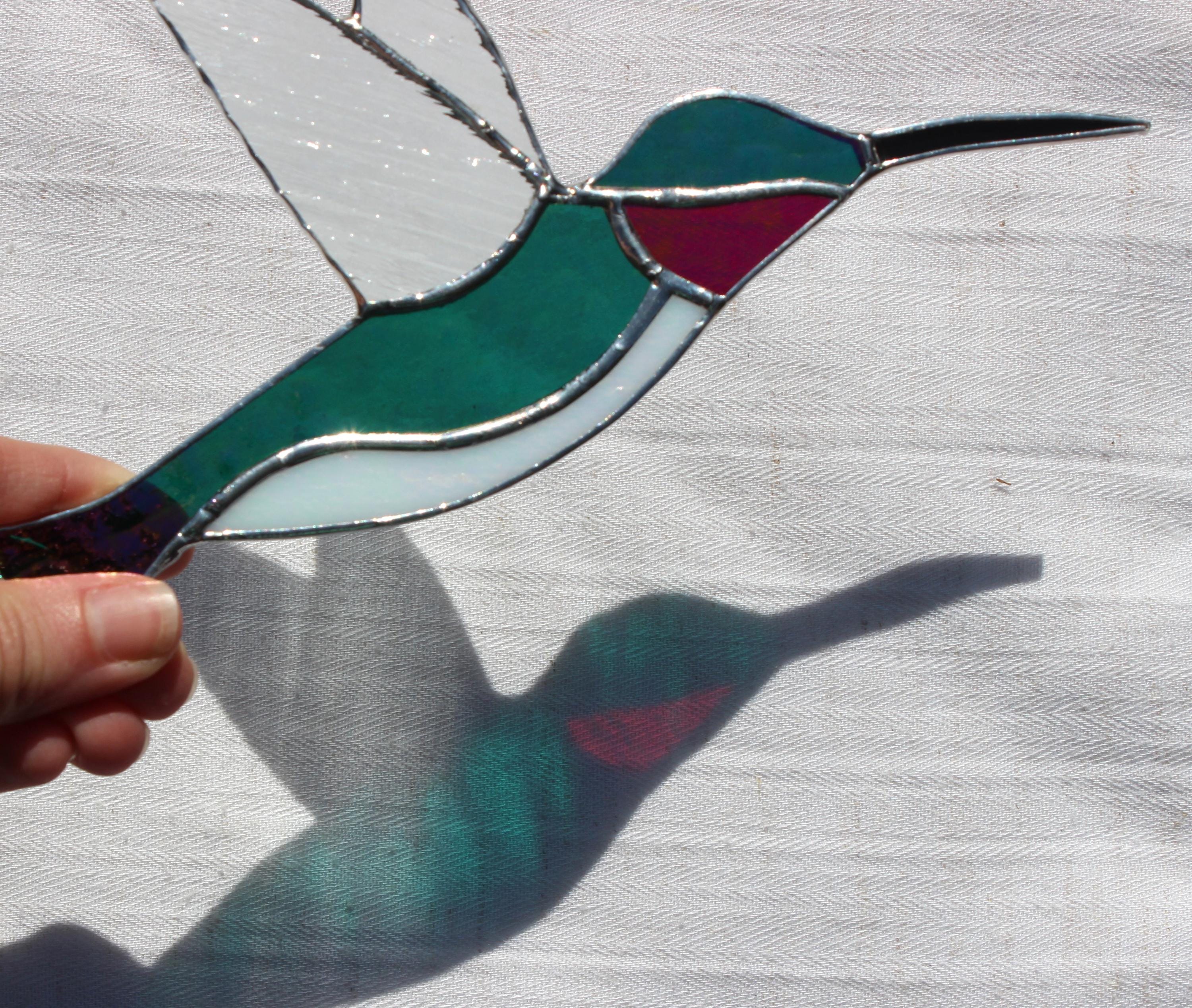 Stained-glass Ruby-throated Hummingbird - Etsy