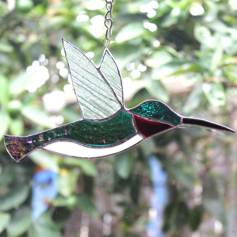 Stained-glass Ruby-throated Hummingbird - Etsy