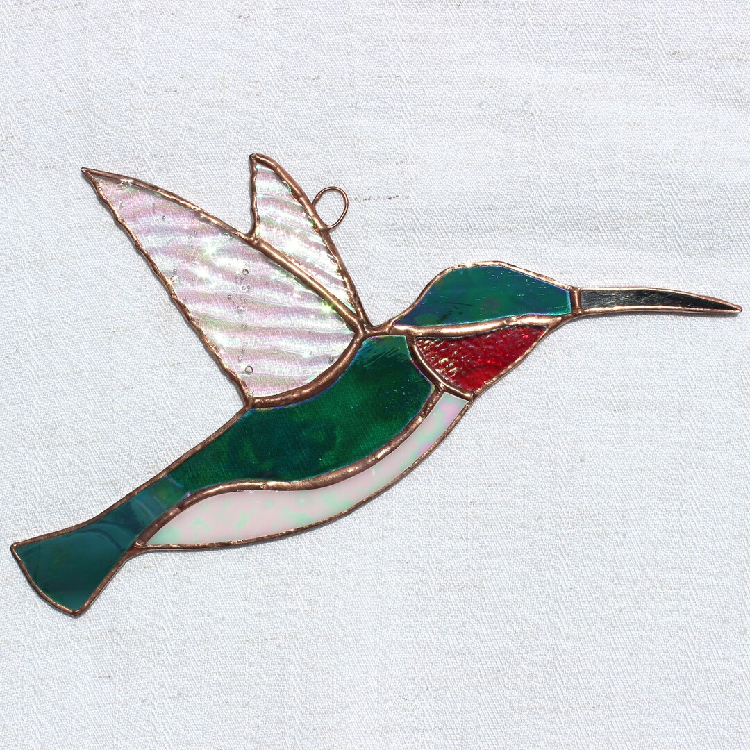 Stained-glass Ruby-throated Hummingbird - Etsy