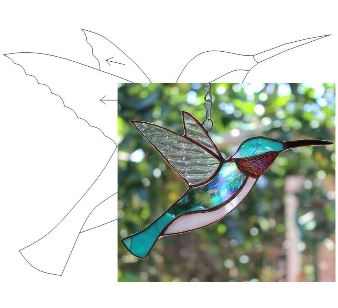 Pattern — Stained Glass Ruby-throated Hummingbird Digital Download - Etsy