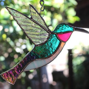 Stained-glass Ruby-throated Hummingbird - Etsy
