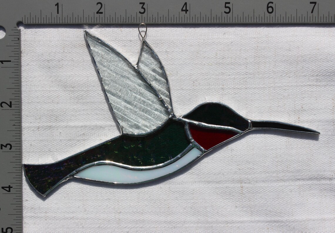 Stained-glass Ruby-throated Hummingbird - Etsy