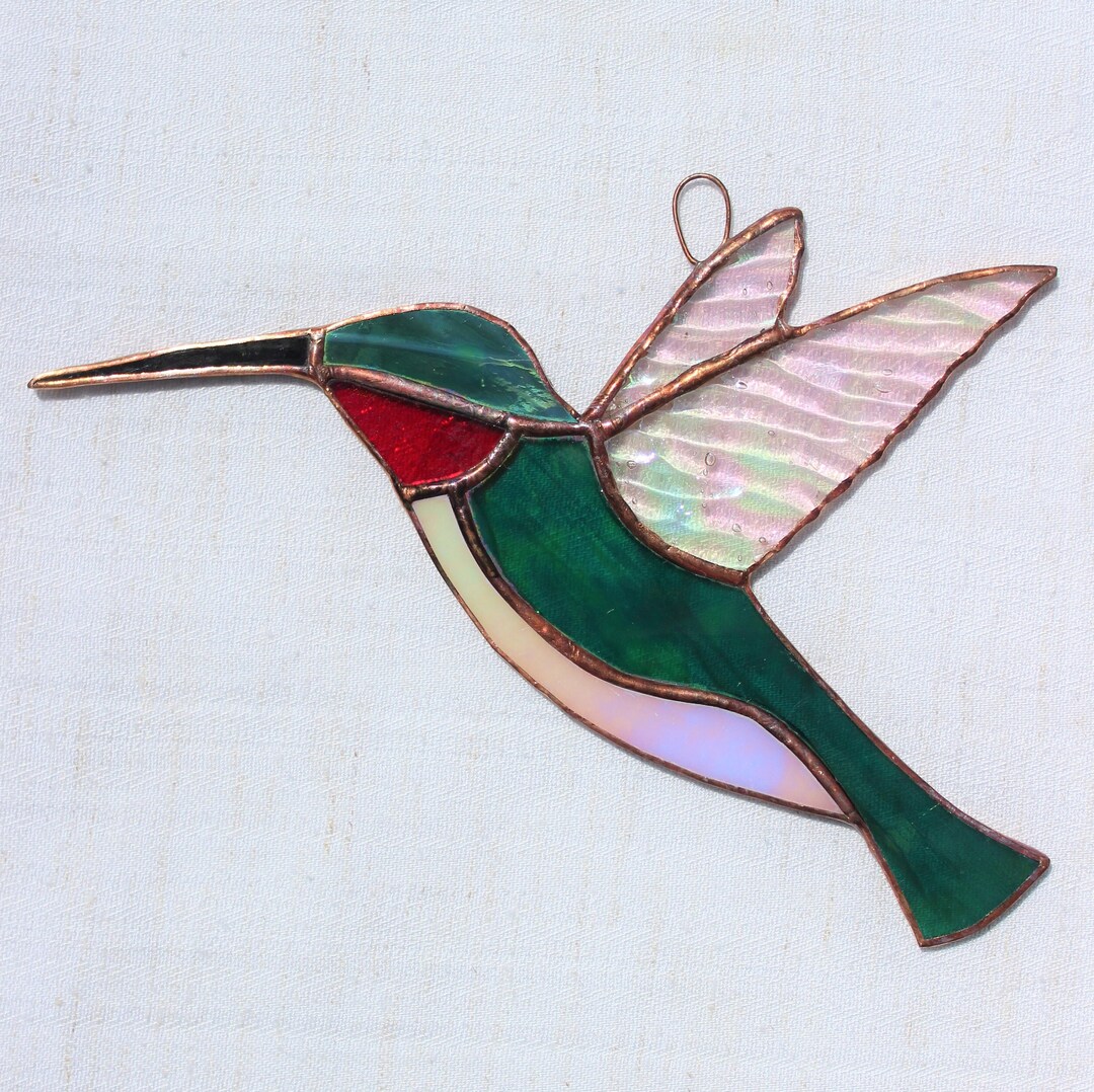 Stained-glass Ruby-throated Hummingbird - Etsy