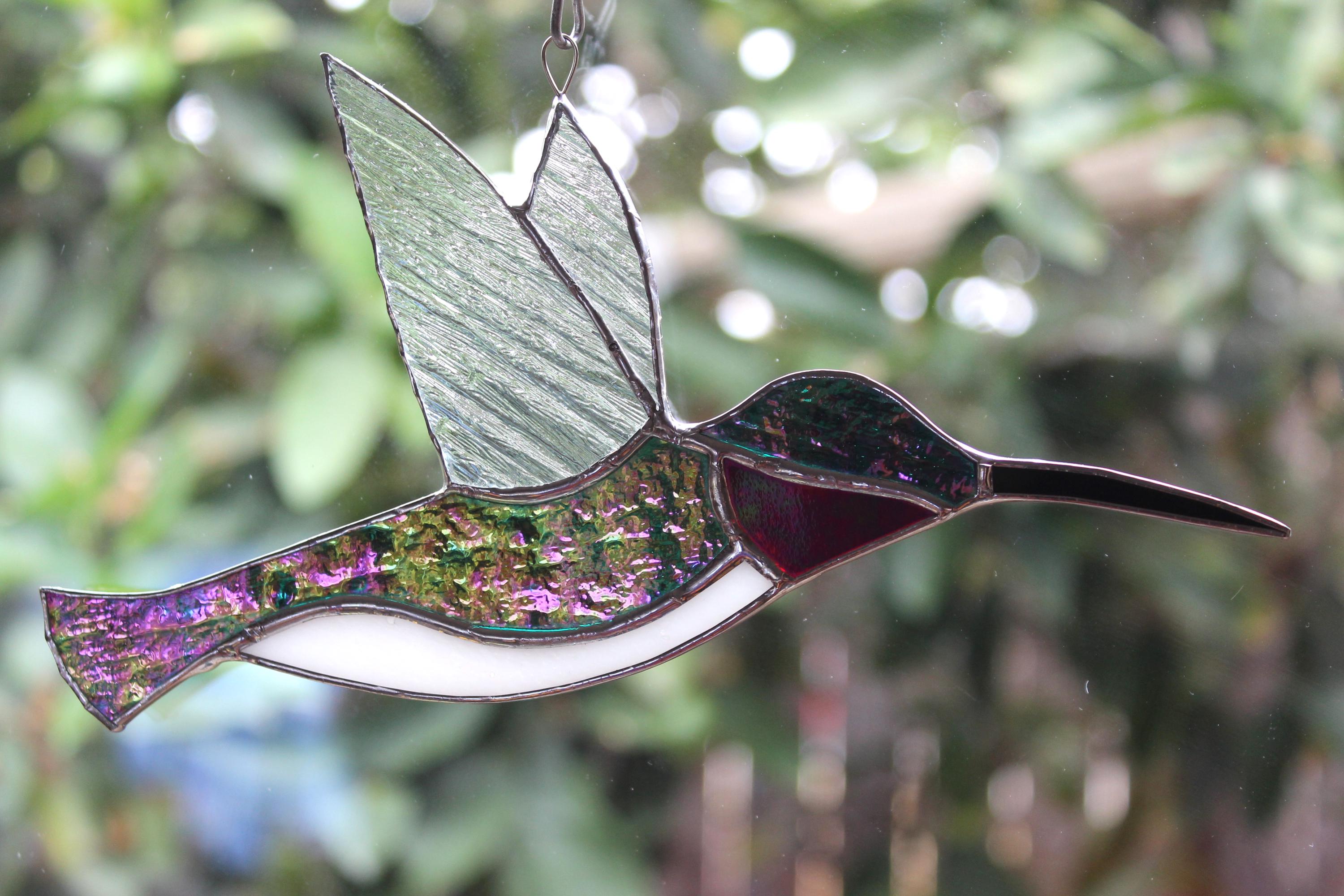 Stained-glass Ruby-throated Hummingbird - Etsy