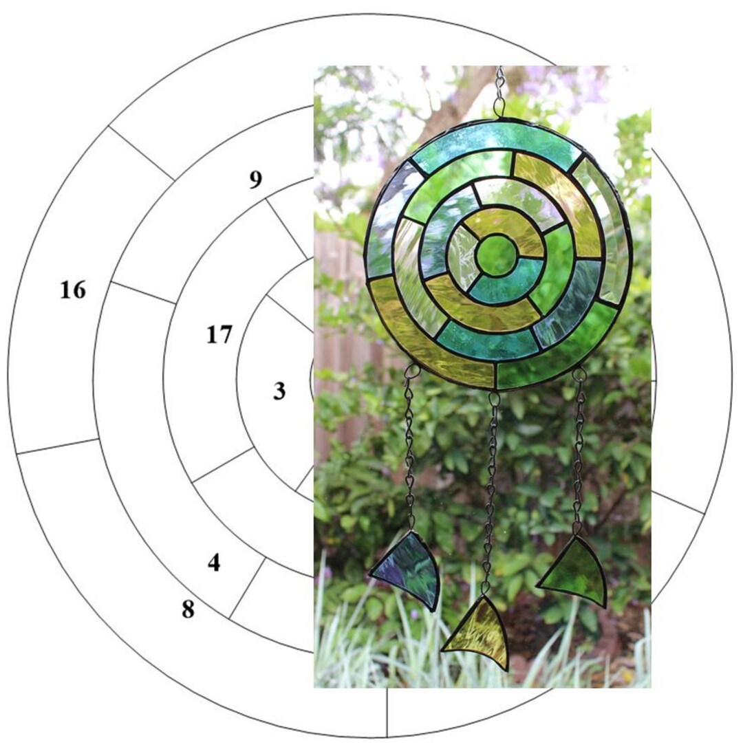 Pattern — Stained Glass Concentric Circles Labyrinth Digital Download ...
