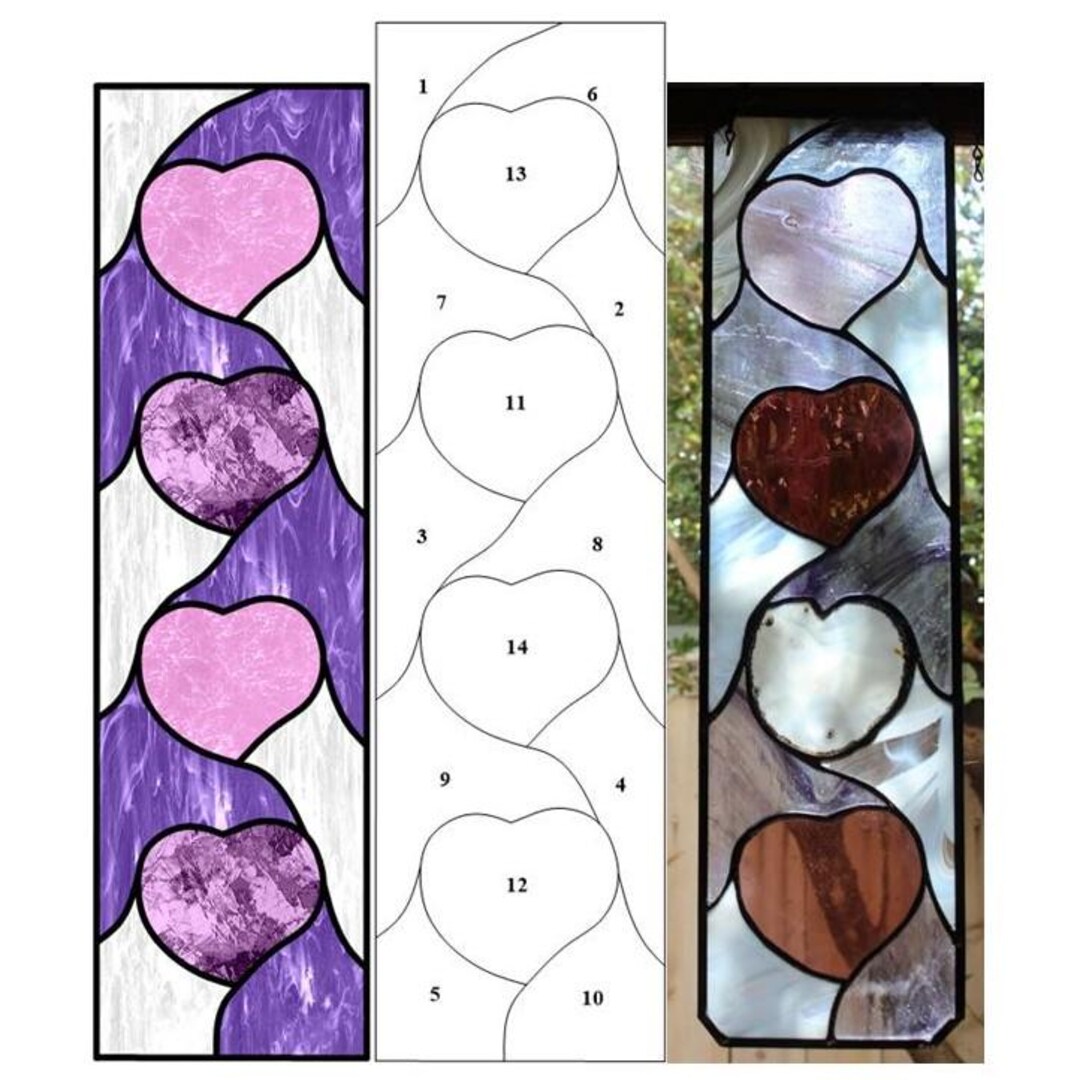 Pattern — Stained Glass Heart Column Digital Download - Etsy