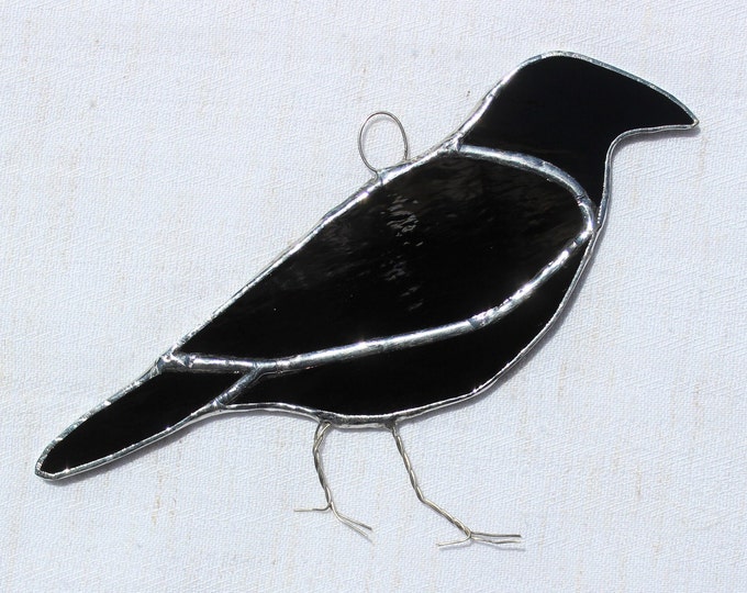 Small Stained-glass Crow - Etsy
