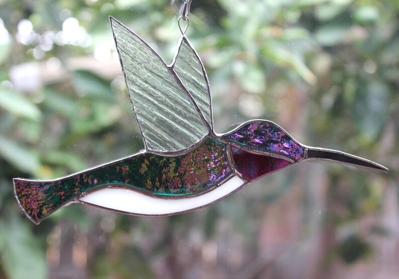 Stained-glass Ruby-throated Hummingbird - Etsy