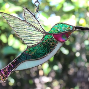 Stained-glass Ruby-throated Hummingbird - Etsy