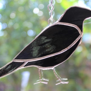 Small Stained-glass Crow - Etsy