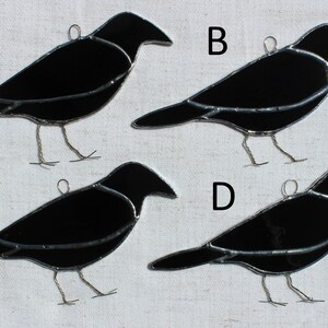 Small Stained-glass Crow - Etsy