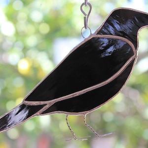 Small Stained-glass Crow - Etsy