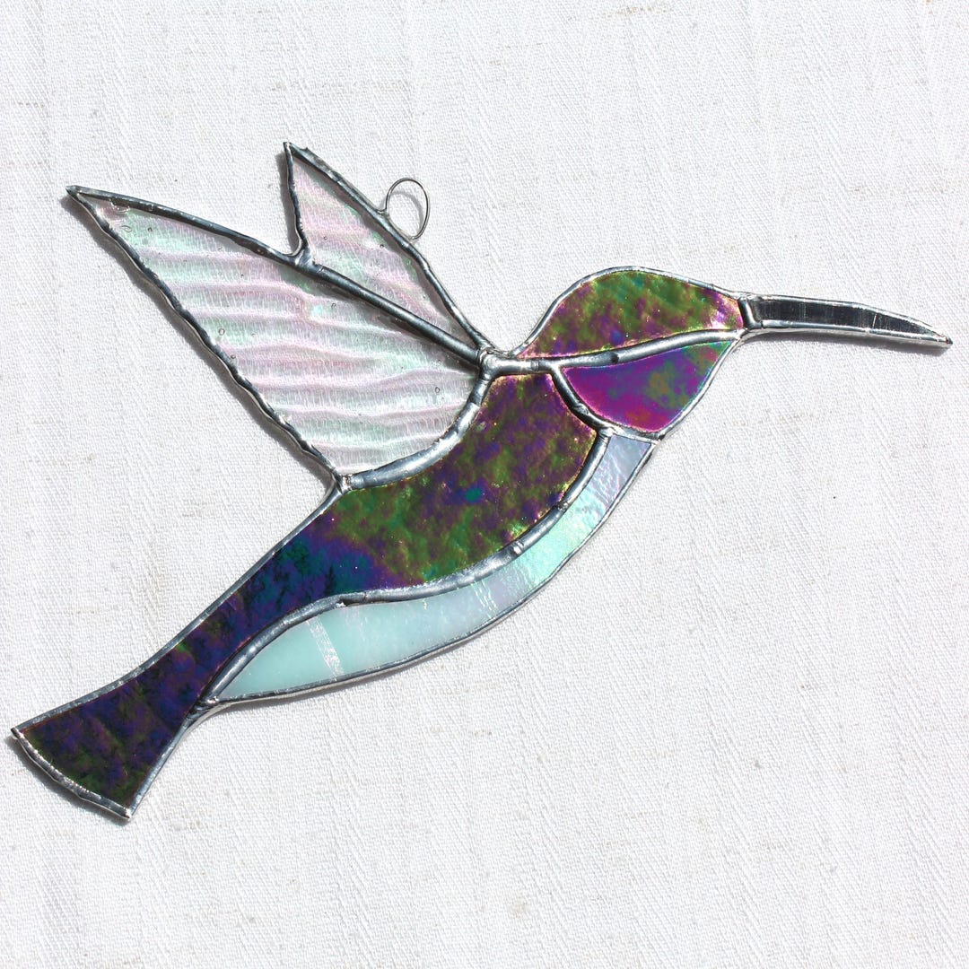 Stained-glass Ruby-throated Hummingbird - Etsy