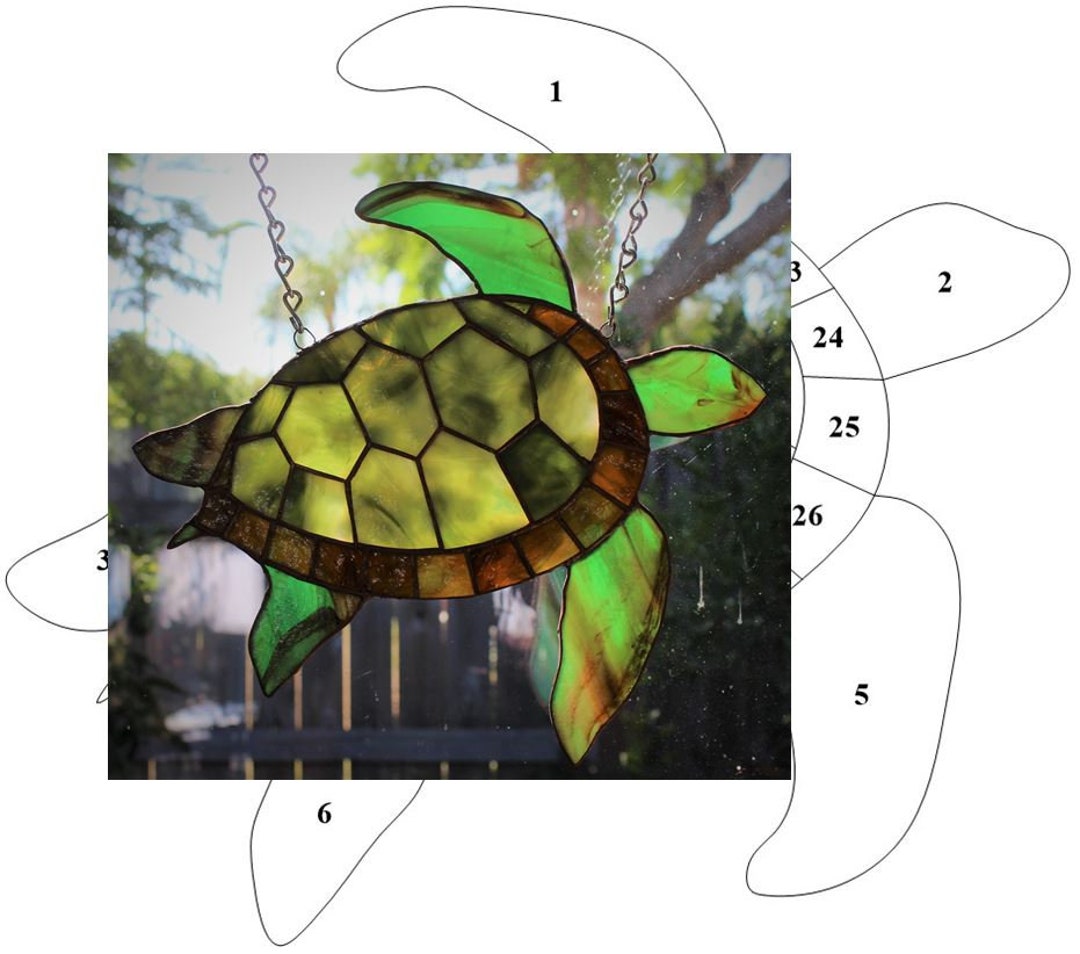 Pattern — Stained Glass Sea Turtle Digital Download - Etsy