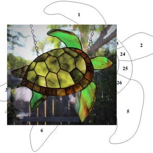 Pattern — Stained Glass Sea Turtle Digital Download - Etsy