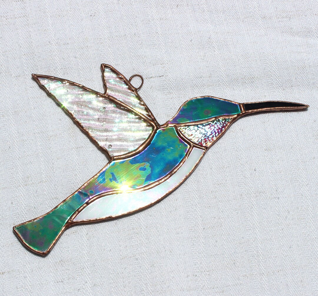 Stained-glass Ruby-throated Hummingbird - Etsy